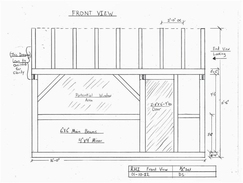 10'x16' Timber Frame With Lean-to Roof Kit - Etsy