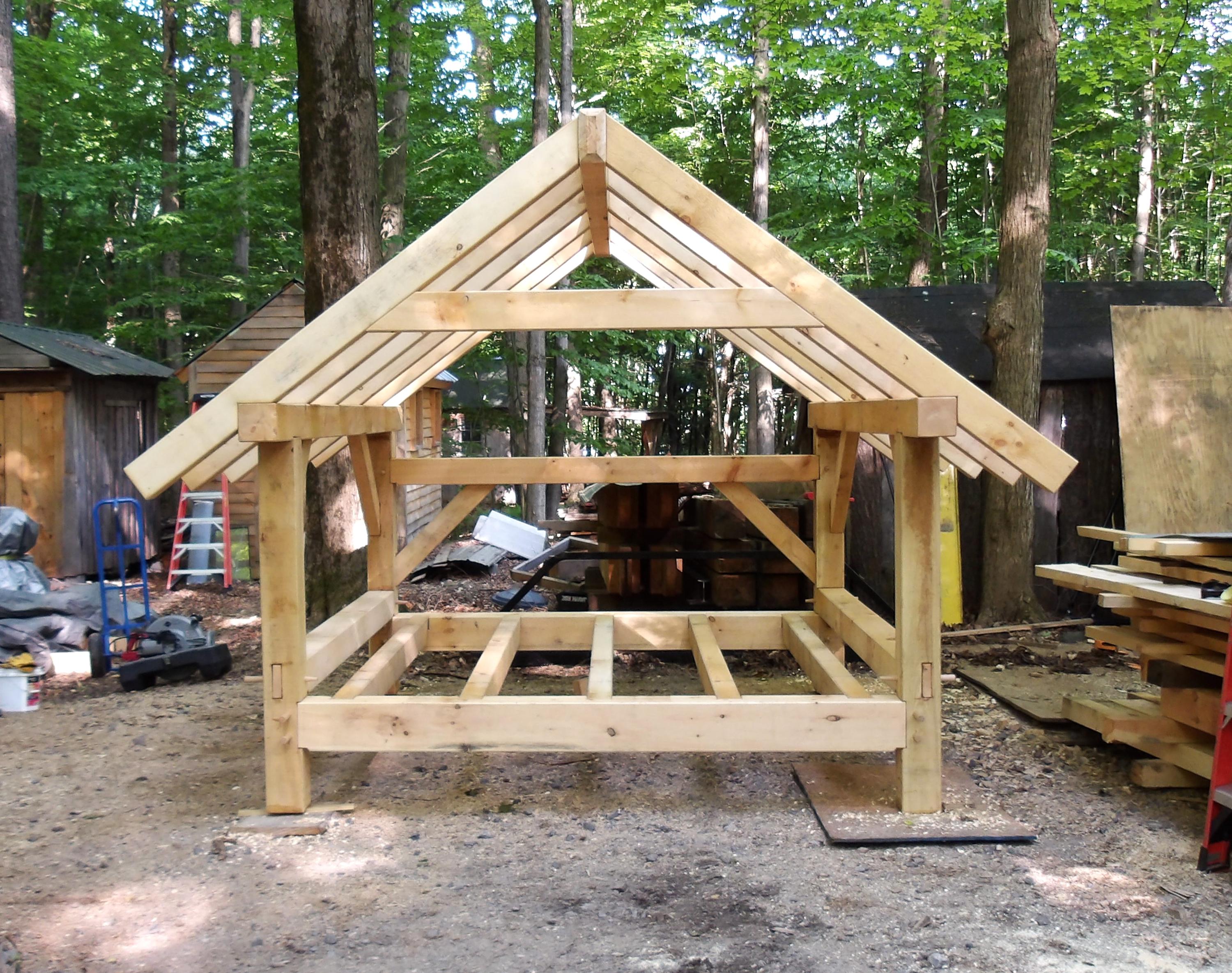 9'x9' Camping Shelter Timber Frame Kit- 100% Precut, Labeled and Ready ...