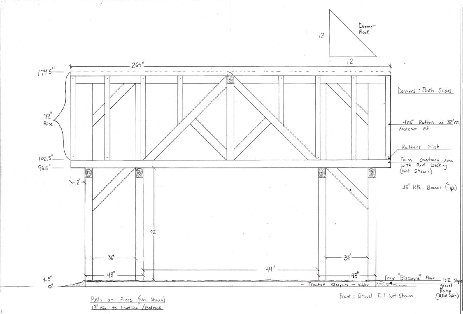 16'x20' Pavilion With Gable Dormers- 100% Precut, Labeled and Ready to ...