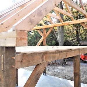 20'x 28' Saltbox Timber Frame Kit- 100% Precut, Labeled and Ready to ...