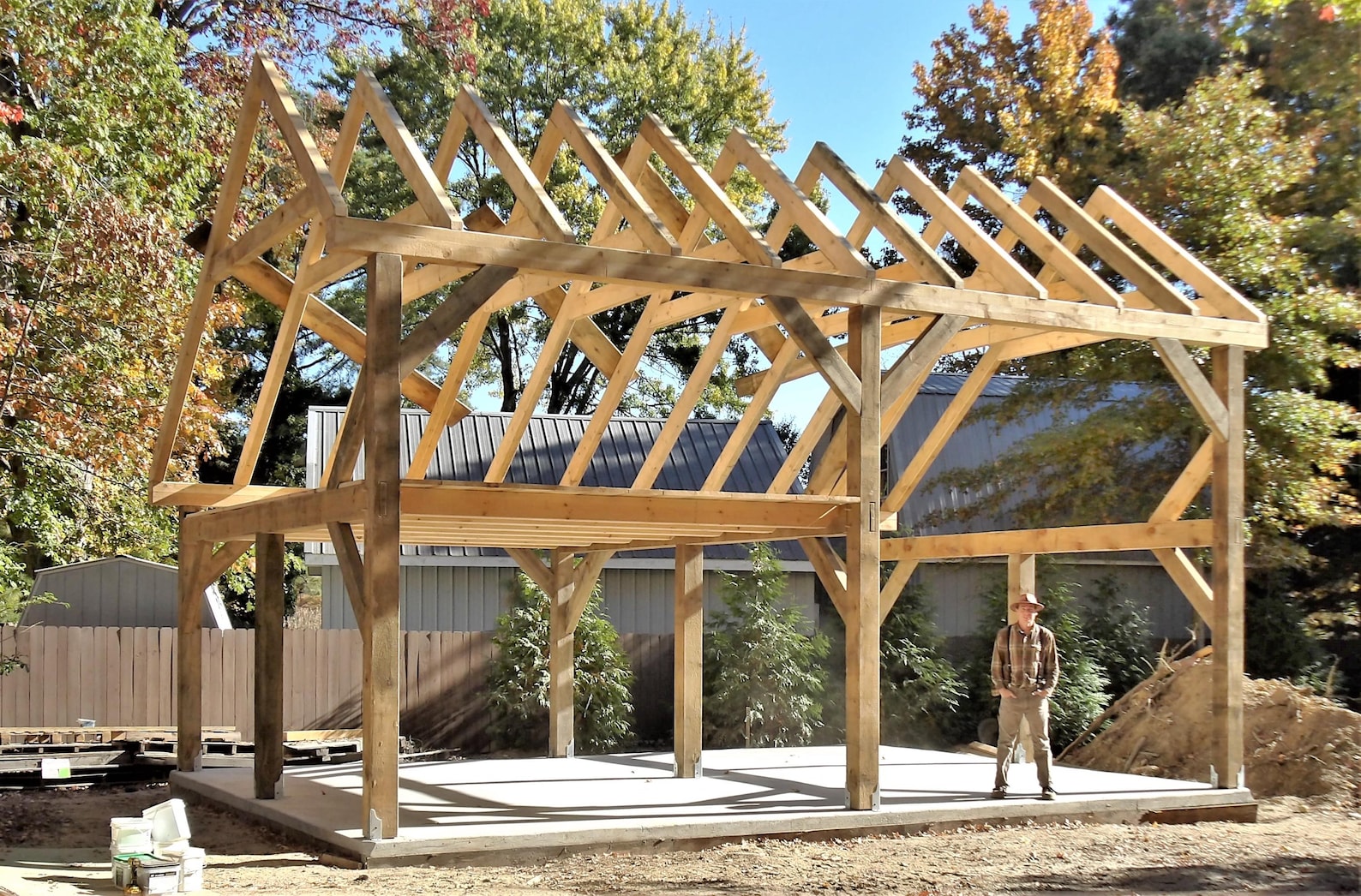 20'x 28' Saltbox Timber Frame Kit- 100% Precut, Labeled and Ready to ...