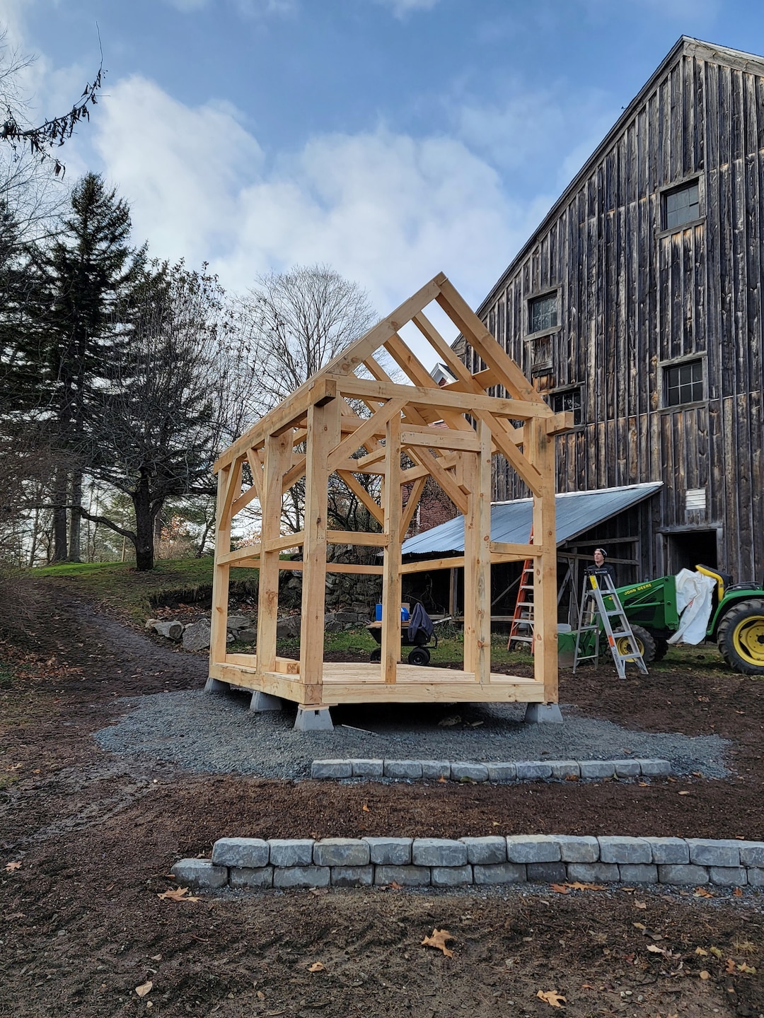 8'x12' English Tying Joint Timber Frame - Etsy