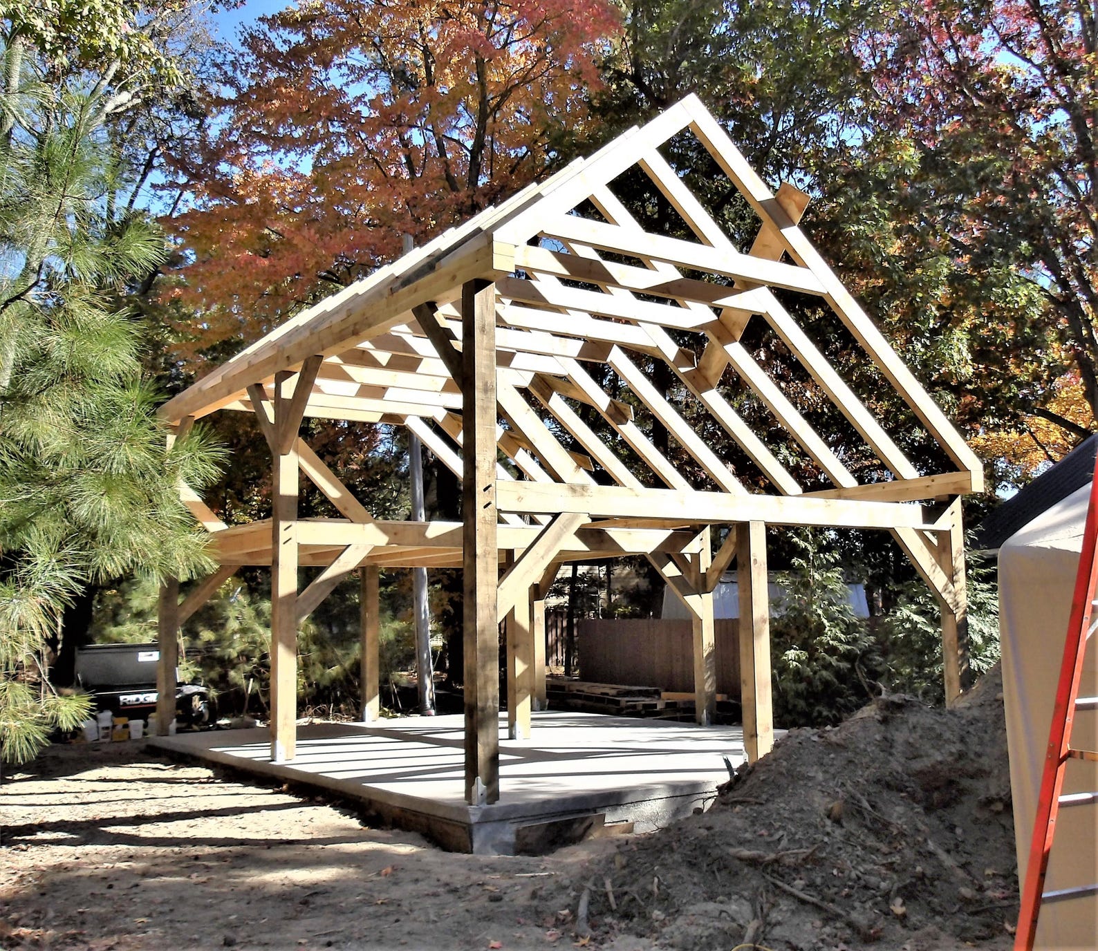 20'x 28' Saltbox Timber Frame Kit- 100% Precut, Labeled and Ready to ...