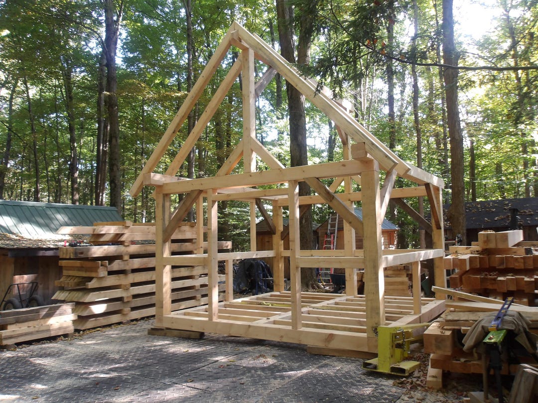 14'x14' Timber Frame Kit- 100% Precut, Labeled and Ready to Assemble - Etsy