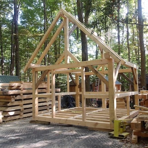 14'x14' Timber Frame Kit- 100% Precut, Labeled and Ready to Assemble - Etsy