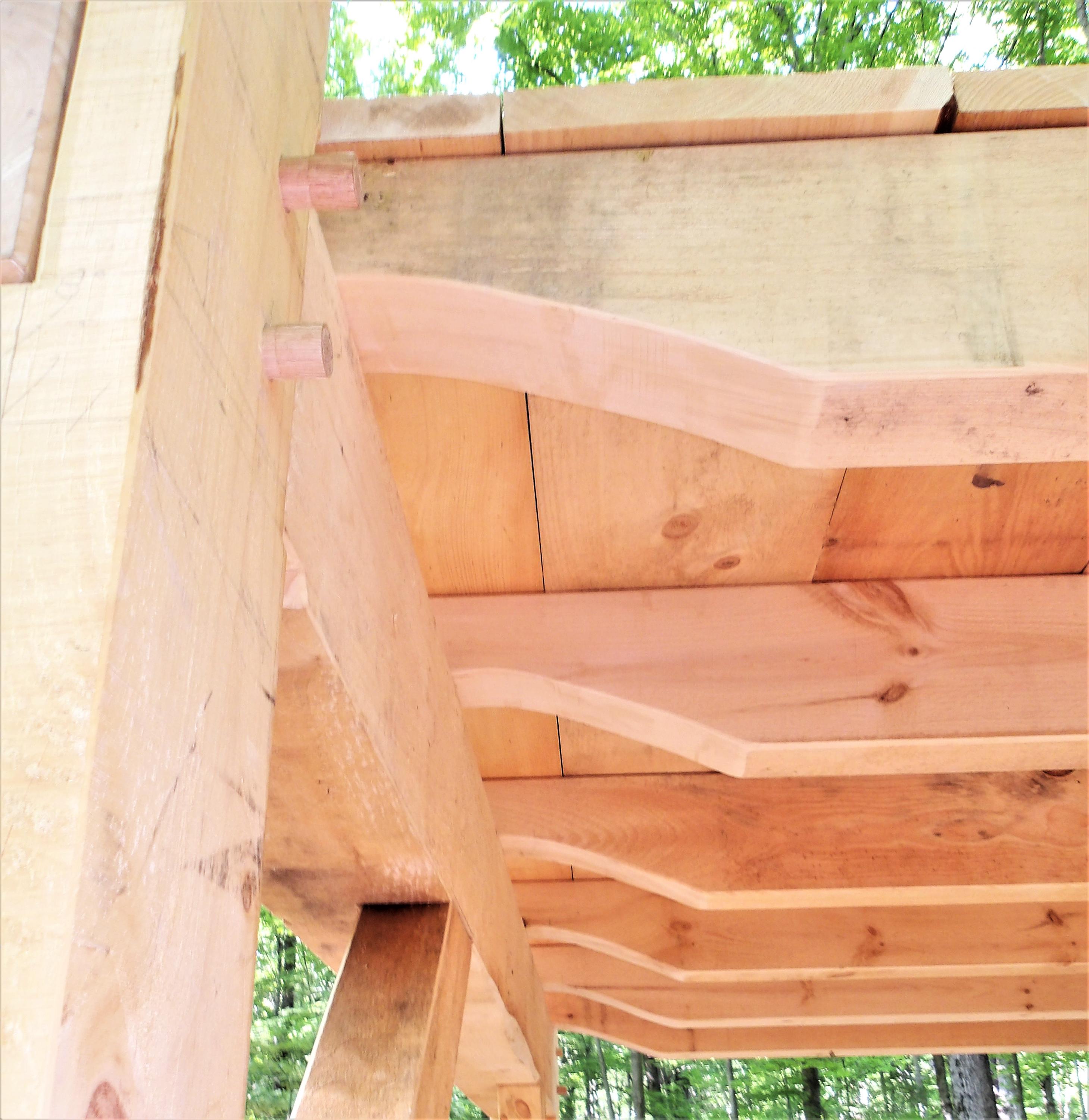 16'x28' Timber Frame Kit- 12x16' Main Frame With 8x16' Side Lean-tos ...