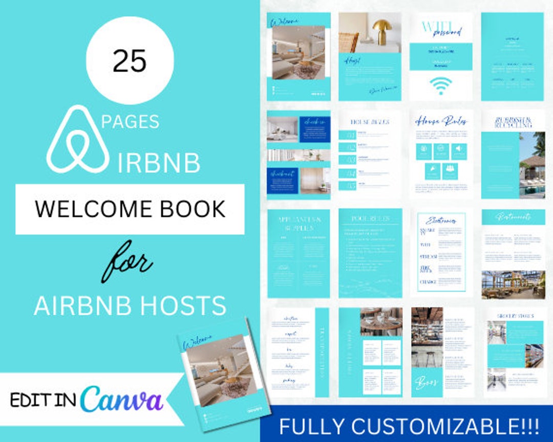 Airbnb Welcome Book Template, Vacation Rental Welcome Book, VRBO ...