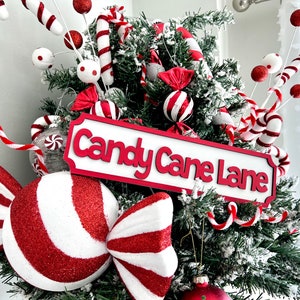 Candy Cane Lane Sign - Etsy UK