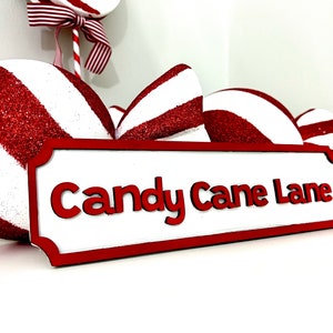 Candy Cane Lane Sign - Etsy UK