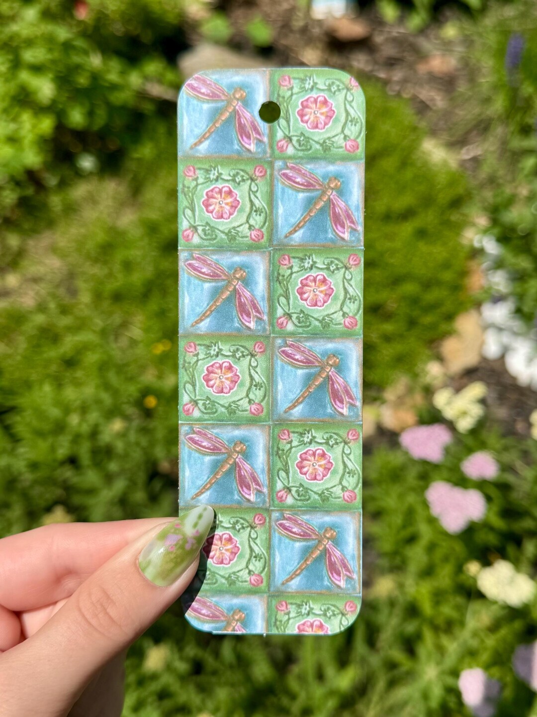Dragonfly Tiles Bookmark: Bookish Gift for Readers - Etsy