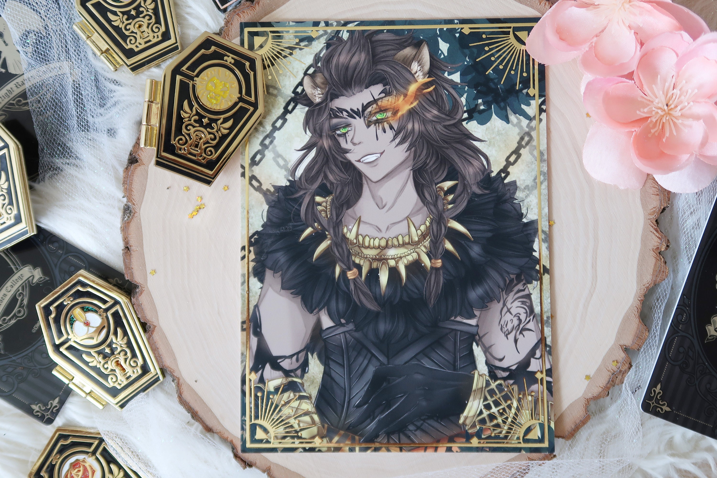 TWST: Overblot Golden Foil Postcard - Etsy