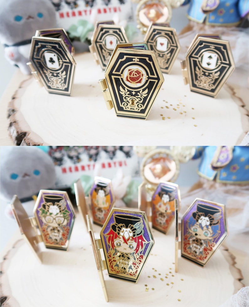 TWST: Coffin Style Hinged Enamel Pins - Etsy