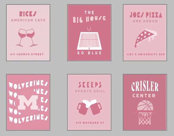 University of Michigan Poster Prints College Posters Umich - Etsy