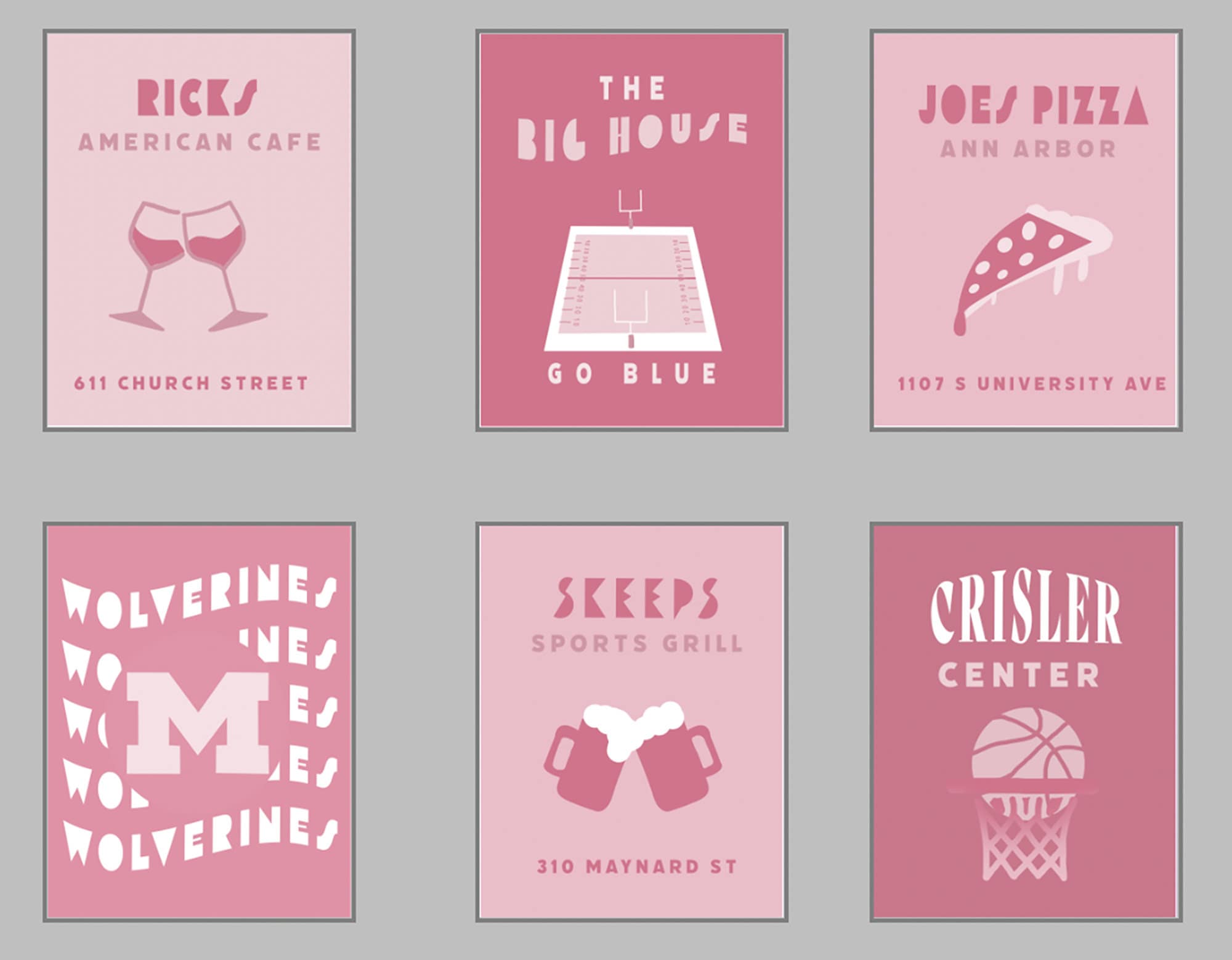 University of Michigan Poster Prints | College Posters | Umich - Etsy