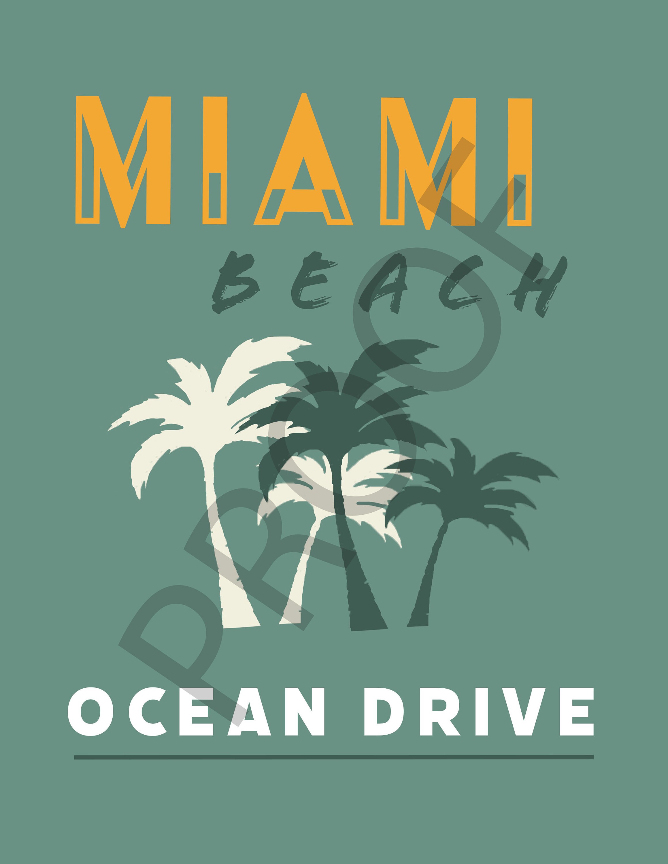 Miami Posters | Set of 6 | Trendy Poster Perfect for Wall Decor - Etsy