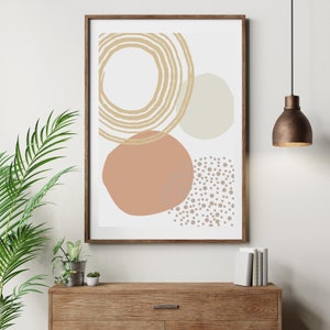 Abstract Circles Wall Art Set of 2 Prints Modern Art Print - Etsy