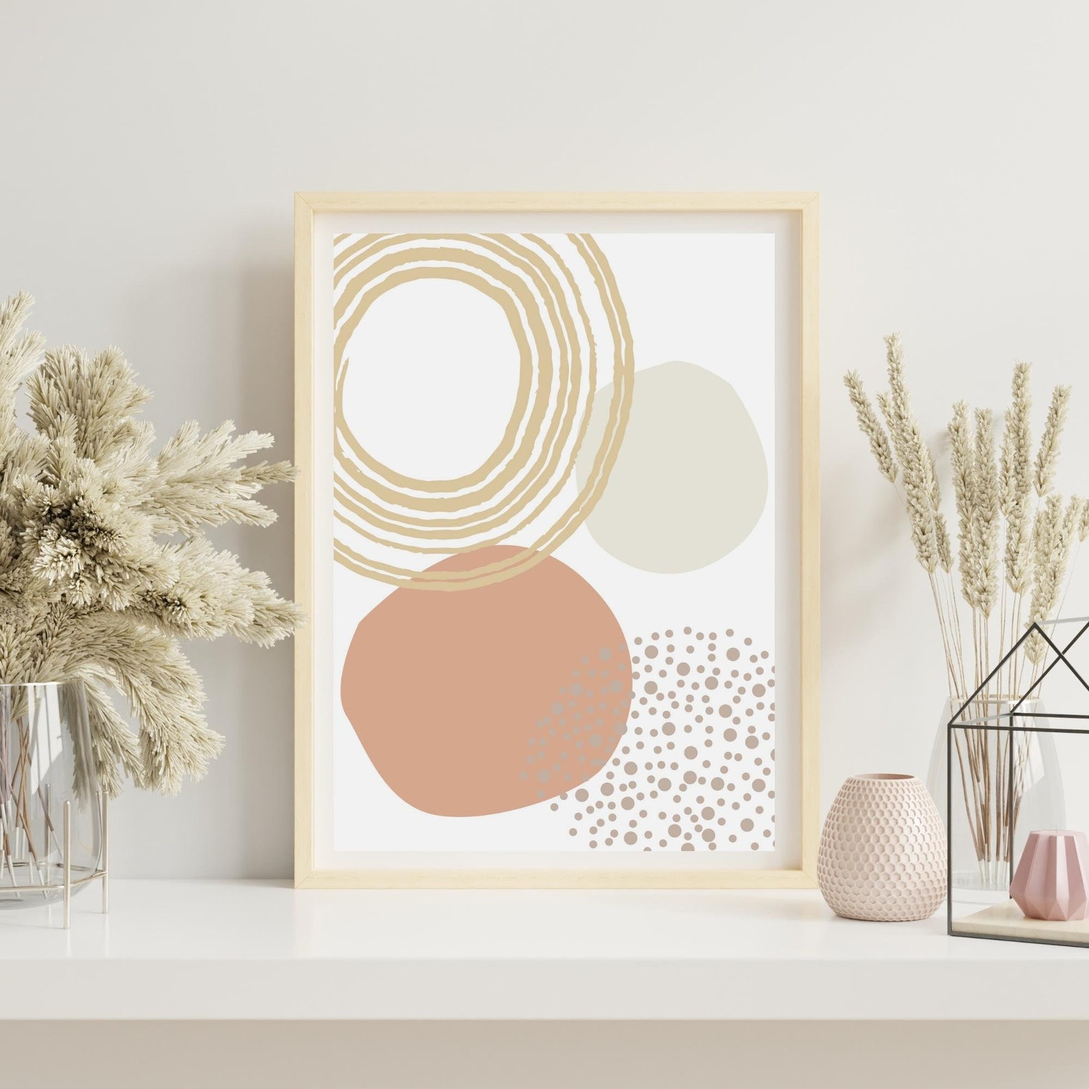Abstract Circles Wall Art Set of 2 Prints Modern Art Print - Etsy