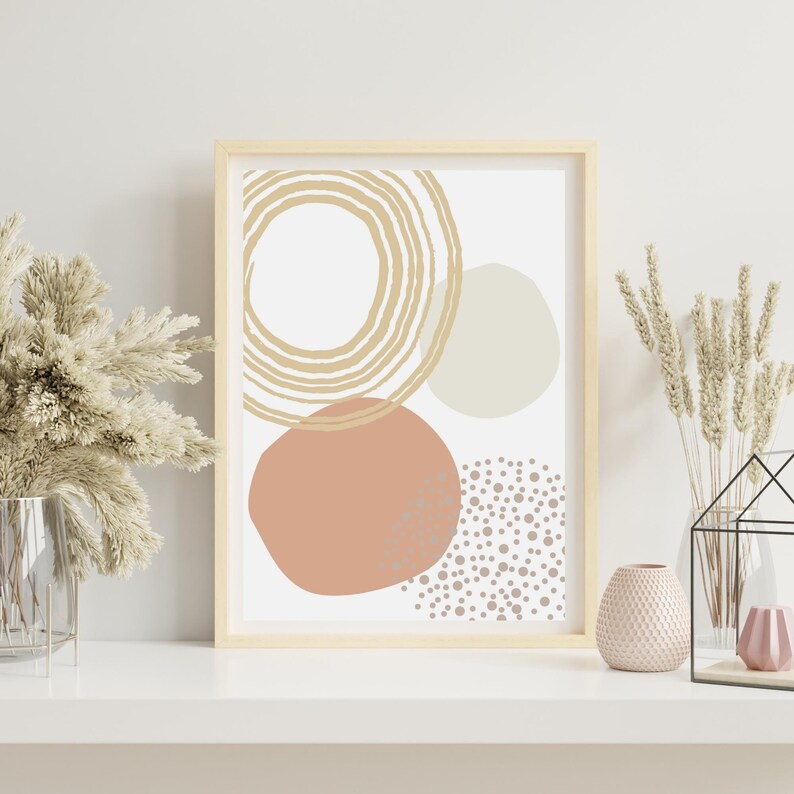 Abstract Circles Wall Art Set of 2 Prints Modern Art Print - Etsy
