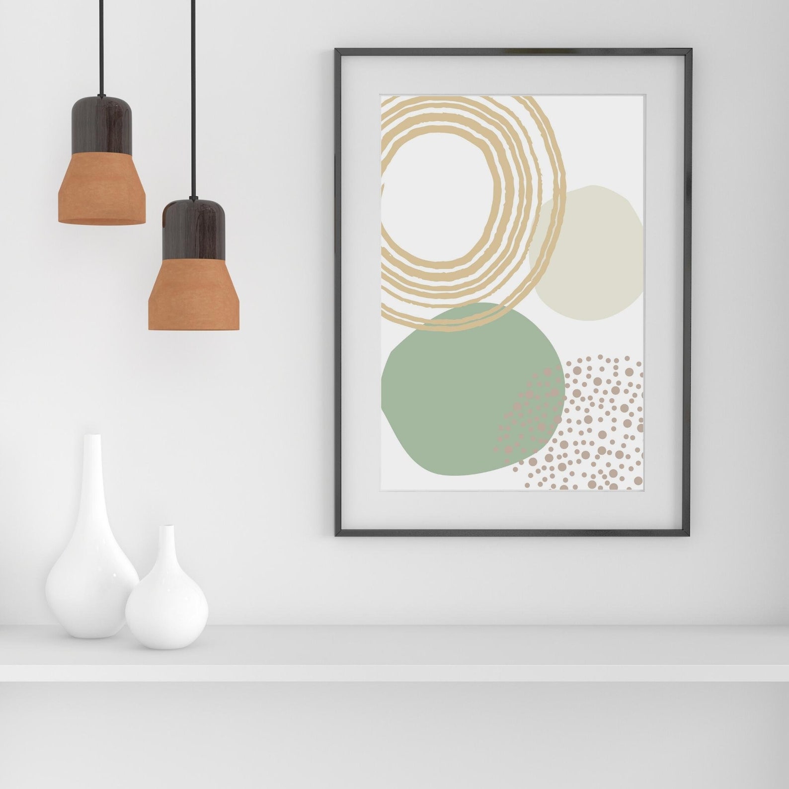 Abstract Circles Wall Art Set of 2 Prints Modern Art Print - Etsy