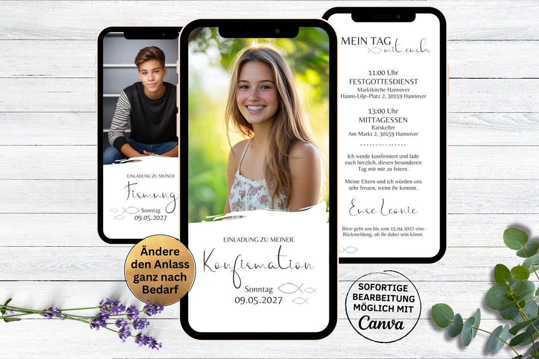 Digital Confirmation Invitation Card | Ecard for Communion - First ...
