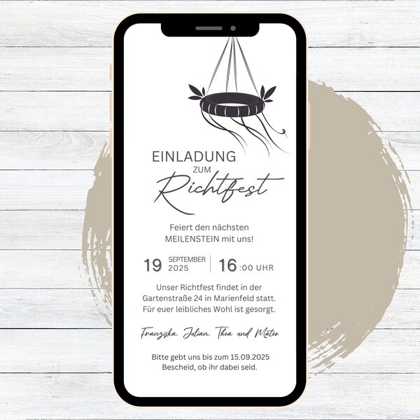 Topping Out Ceremony Invitation Etsy
