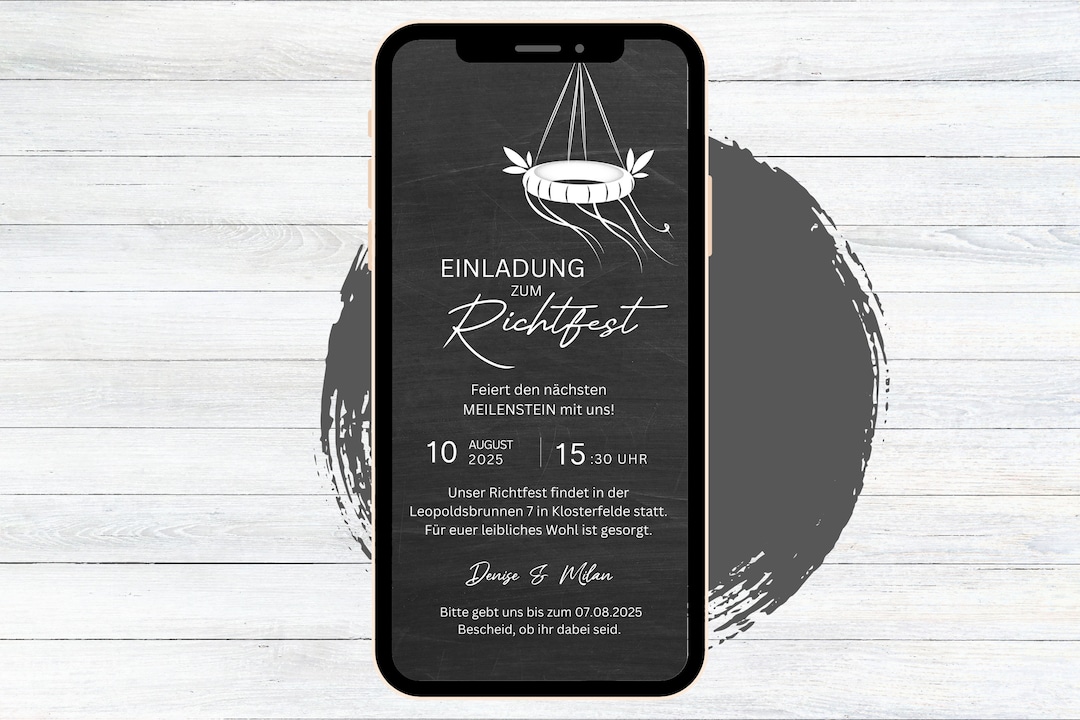 Invitation to the Topping-out Ceremony for the Topping-out Wreath ...