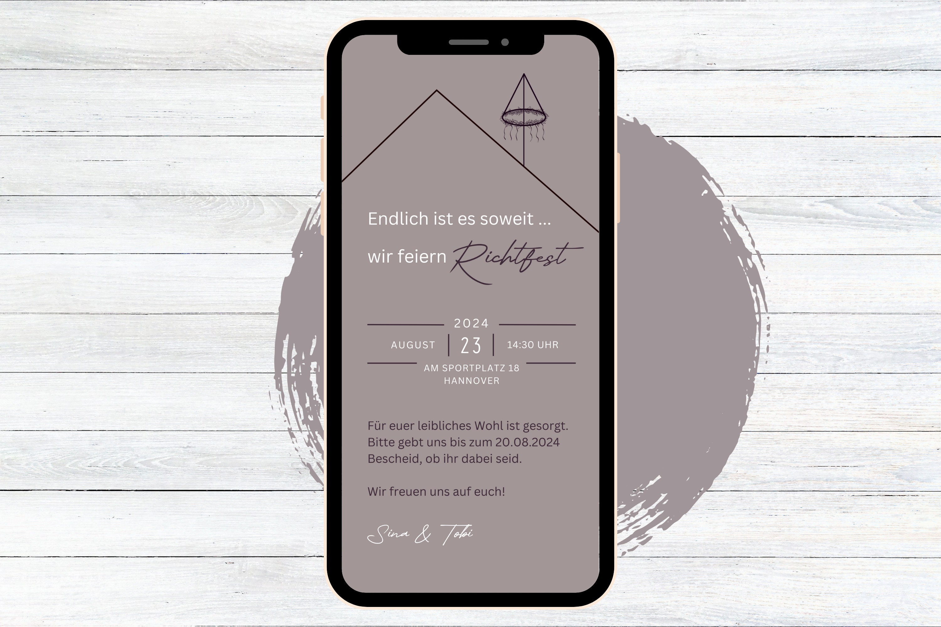 Digital Ecard Invitation to the Topping-out Ceremony to Send via ...