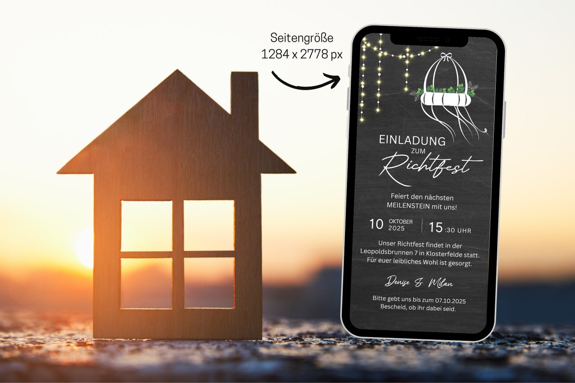 Invitation to the Topping-out Ceremony Table of Lights - Etsy