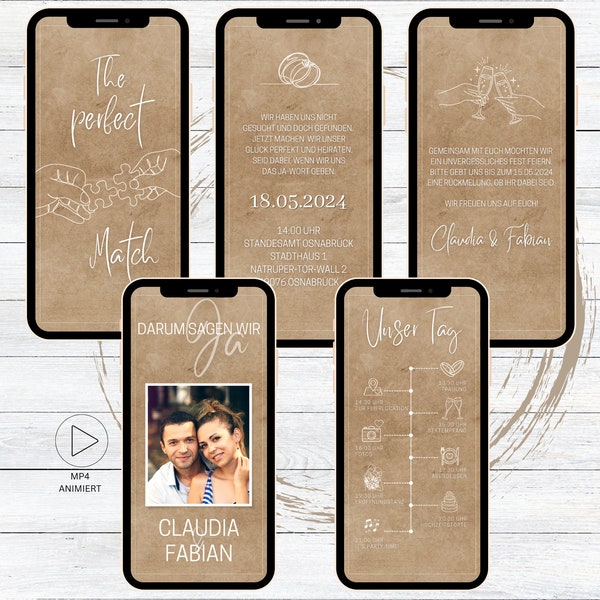 Kraft Paper Wedding Invitation - Etsy