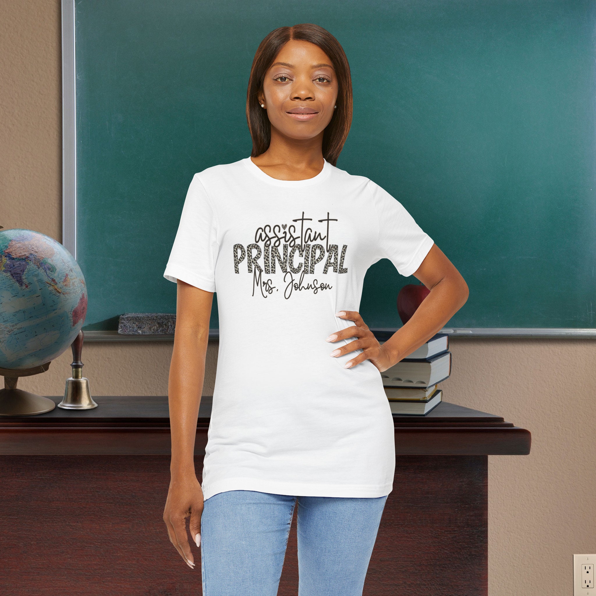 Personalized Animal Print Assistant Principal Shirt, Custom School ...