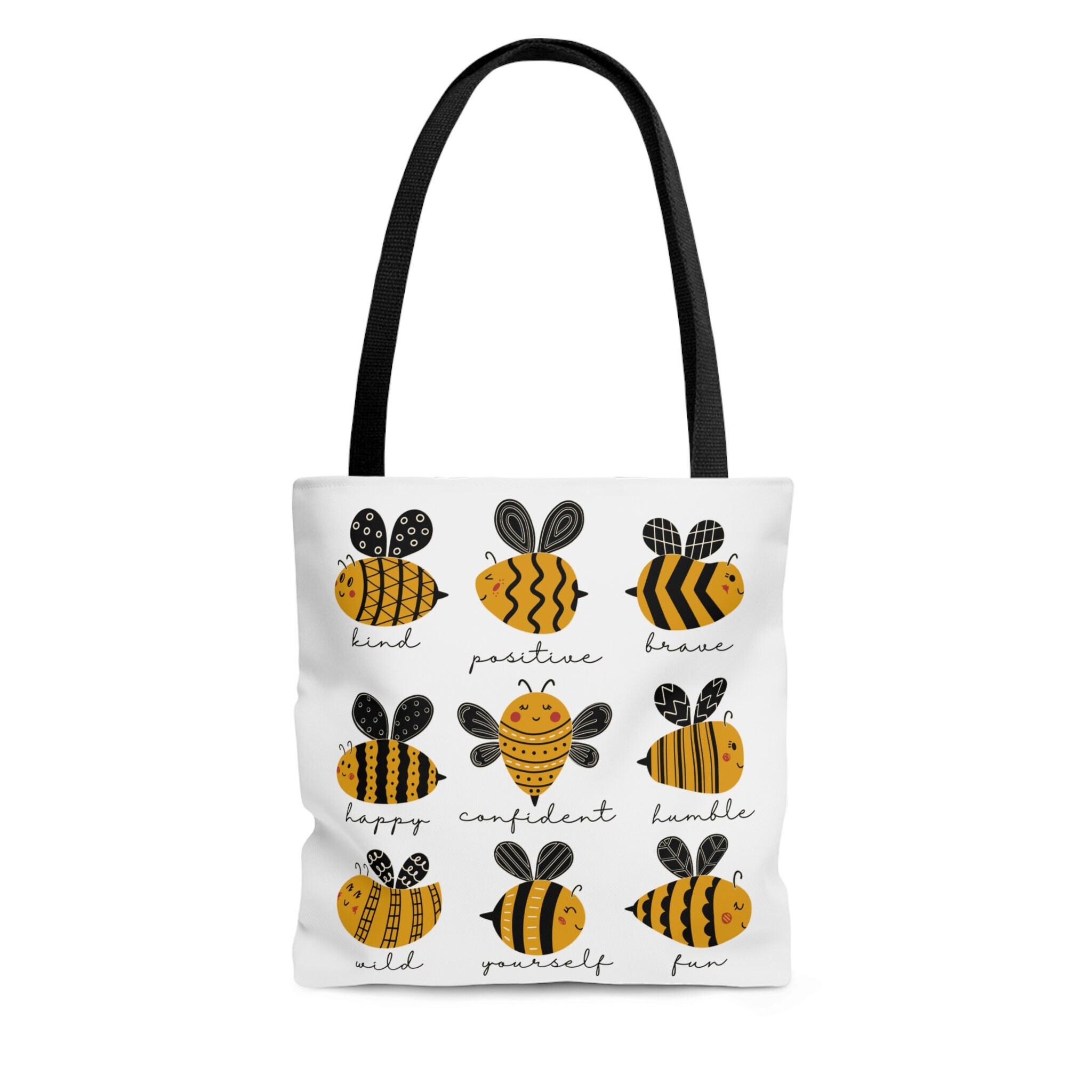 Inspirational Bee Positivity Tote Bag. Bee Lover Gift. Cute Bag for ...