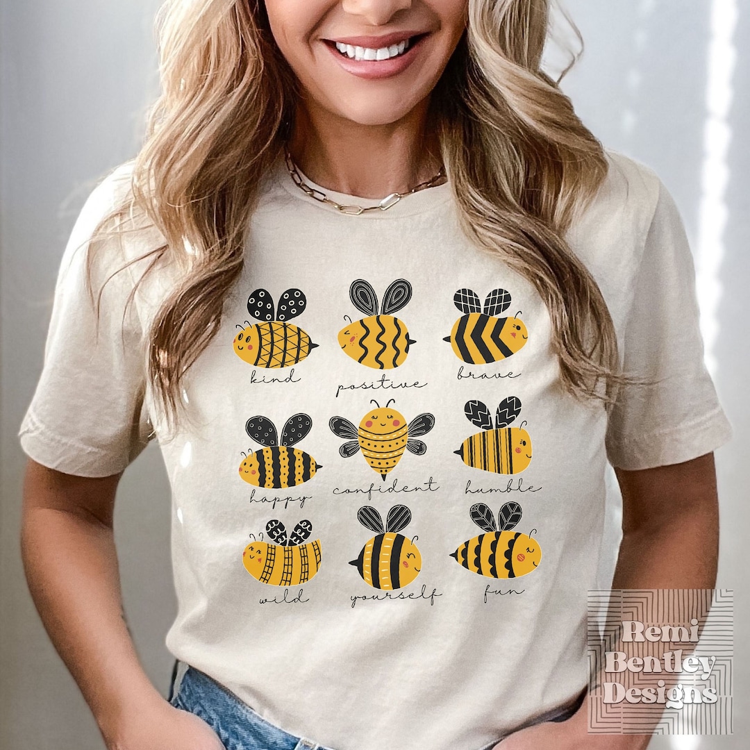 Bee Positivity Shirt Bee Lover Gift. Cute Bee T-shirt Gift for Teacher ...