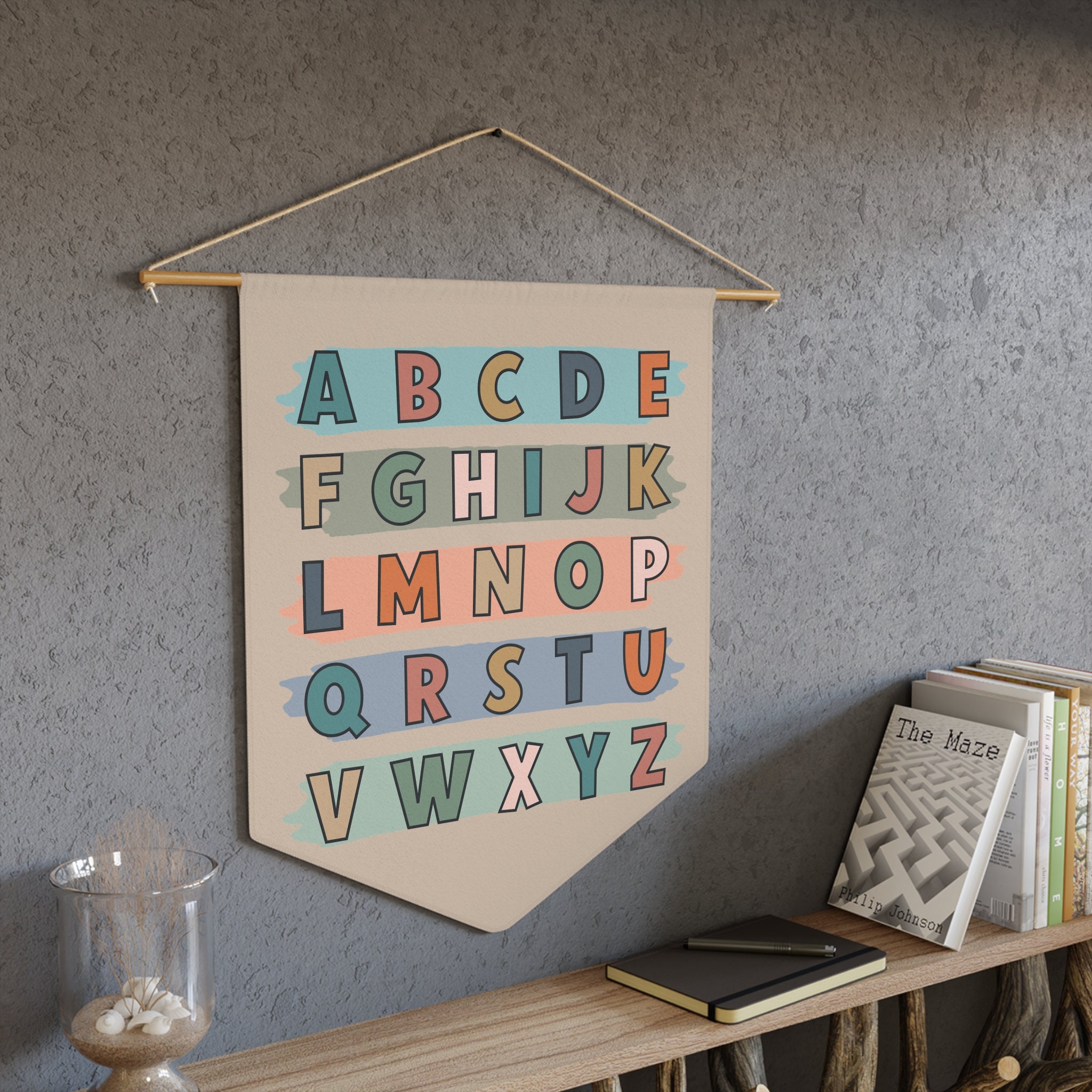 Alphabet Classroom Pennant Flag, ABC Elementary School Classroom Decor ...