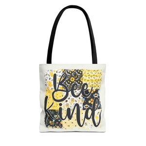 Bee Kind Cute Tote Bag, Bee Lover Reusable Tote Bag Gift, Positivity ...