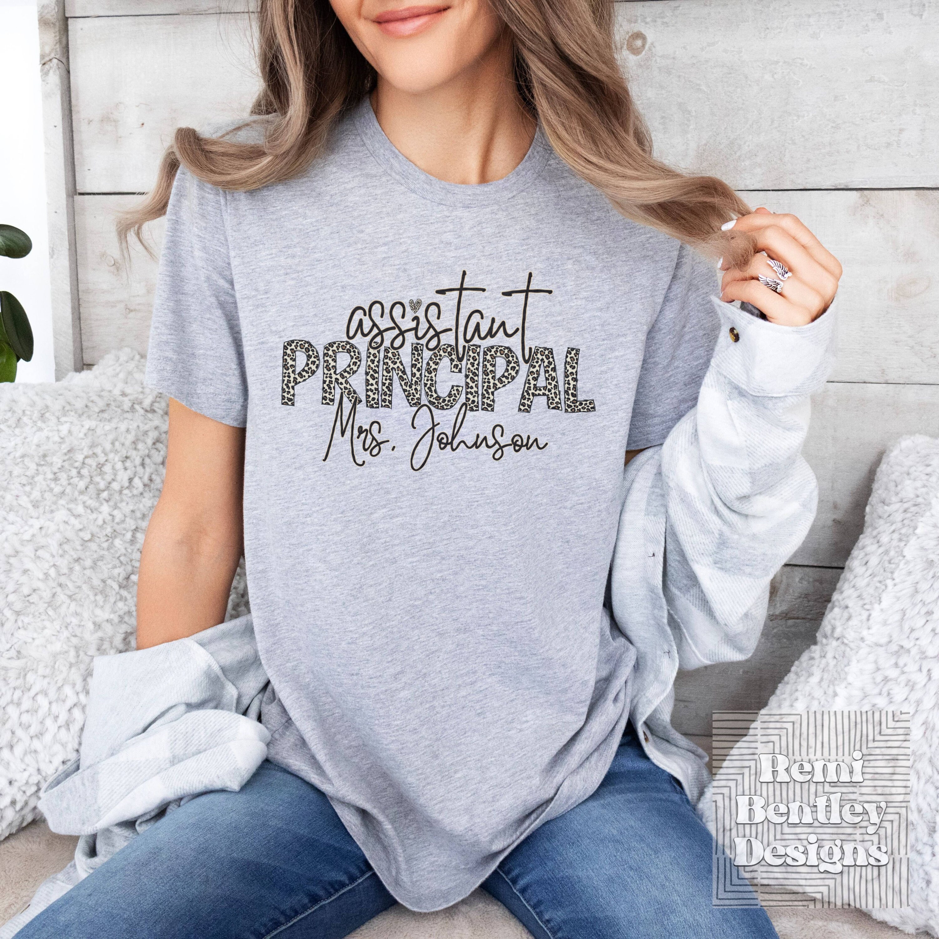 Personalized Animal Print Assistant Principal Shirt, Custom School ...