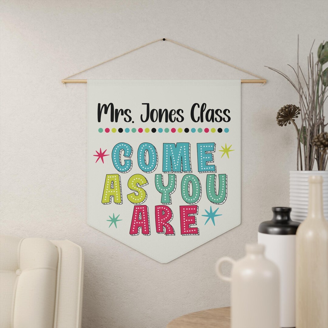 Custom Teacher Classroom Elementary School Positivity Wall Hanging ...