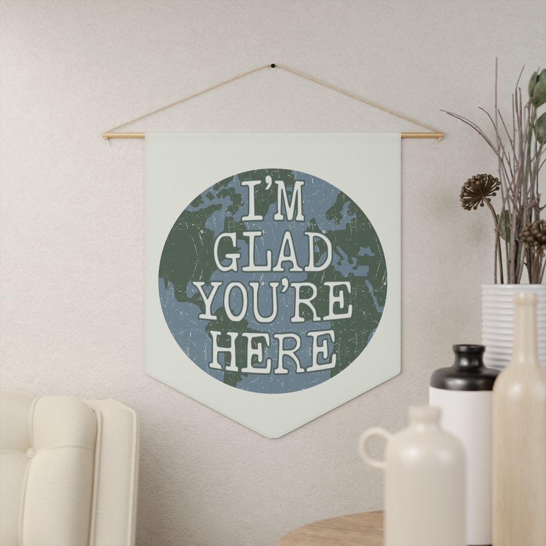 I'm Glad You're Here Classroom Pennant Flag, Positivity Classroom Decor ...