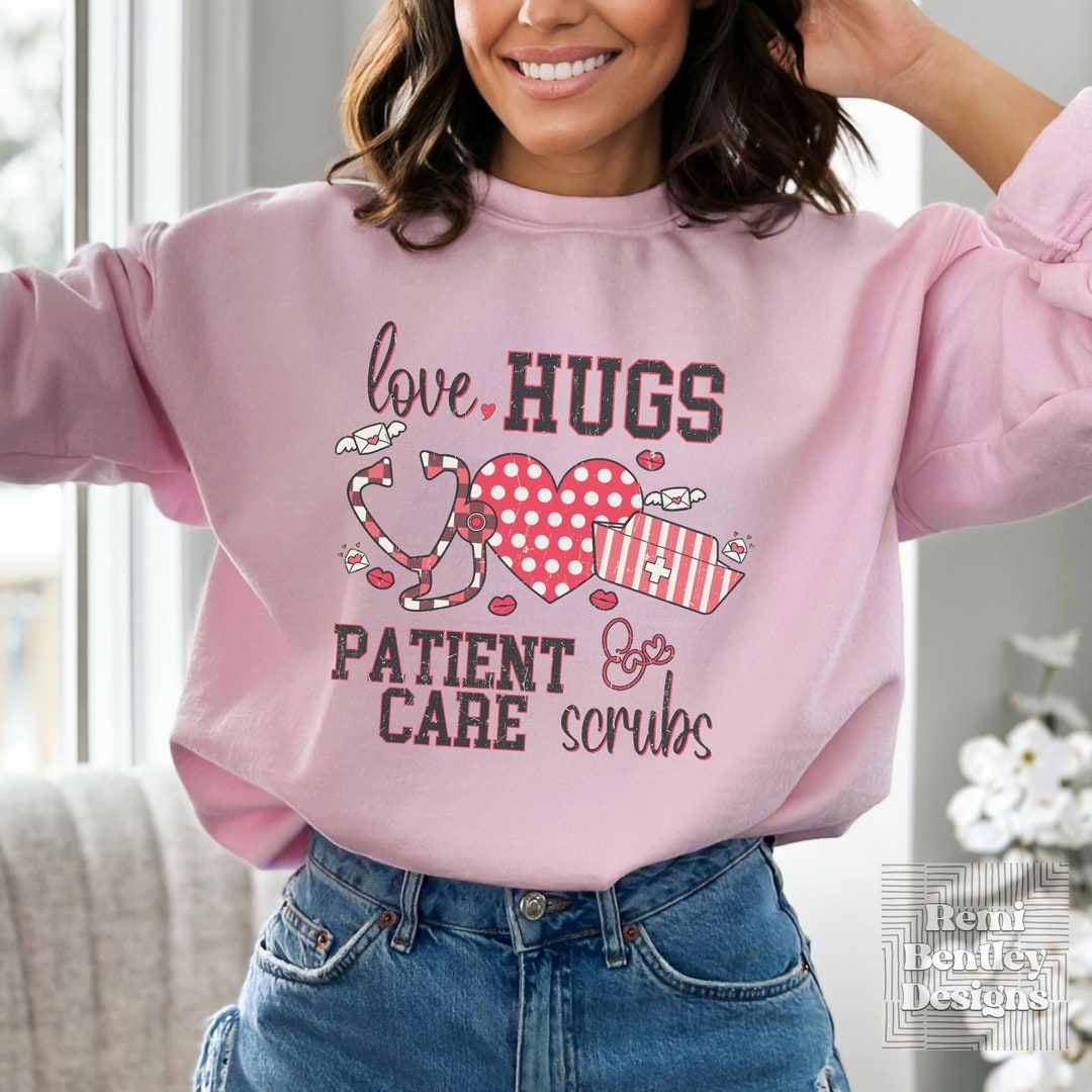 Nurse Valentine Sweatshirt. Cute Healthcare Worker Shirt for Valentine ...