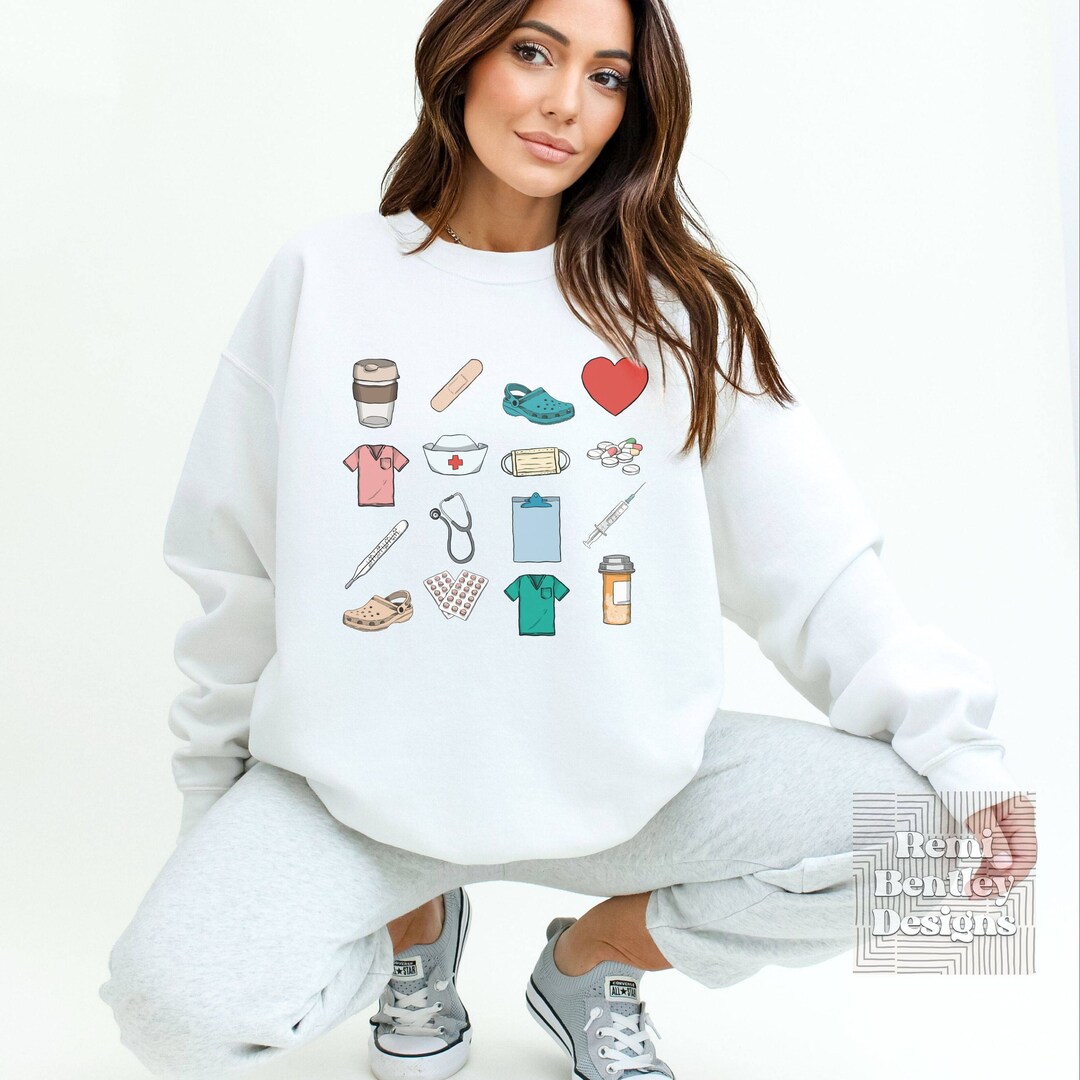 Nurse Medical Shirt. Cute Medical Collage Crewneck Sweatshirt Gift ...