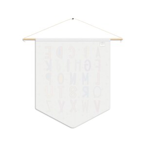 Alphabet Pastel Classroom Pennant Flag, ABC Elementary School Classroom ...
