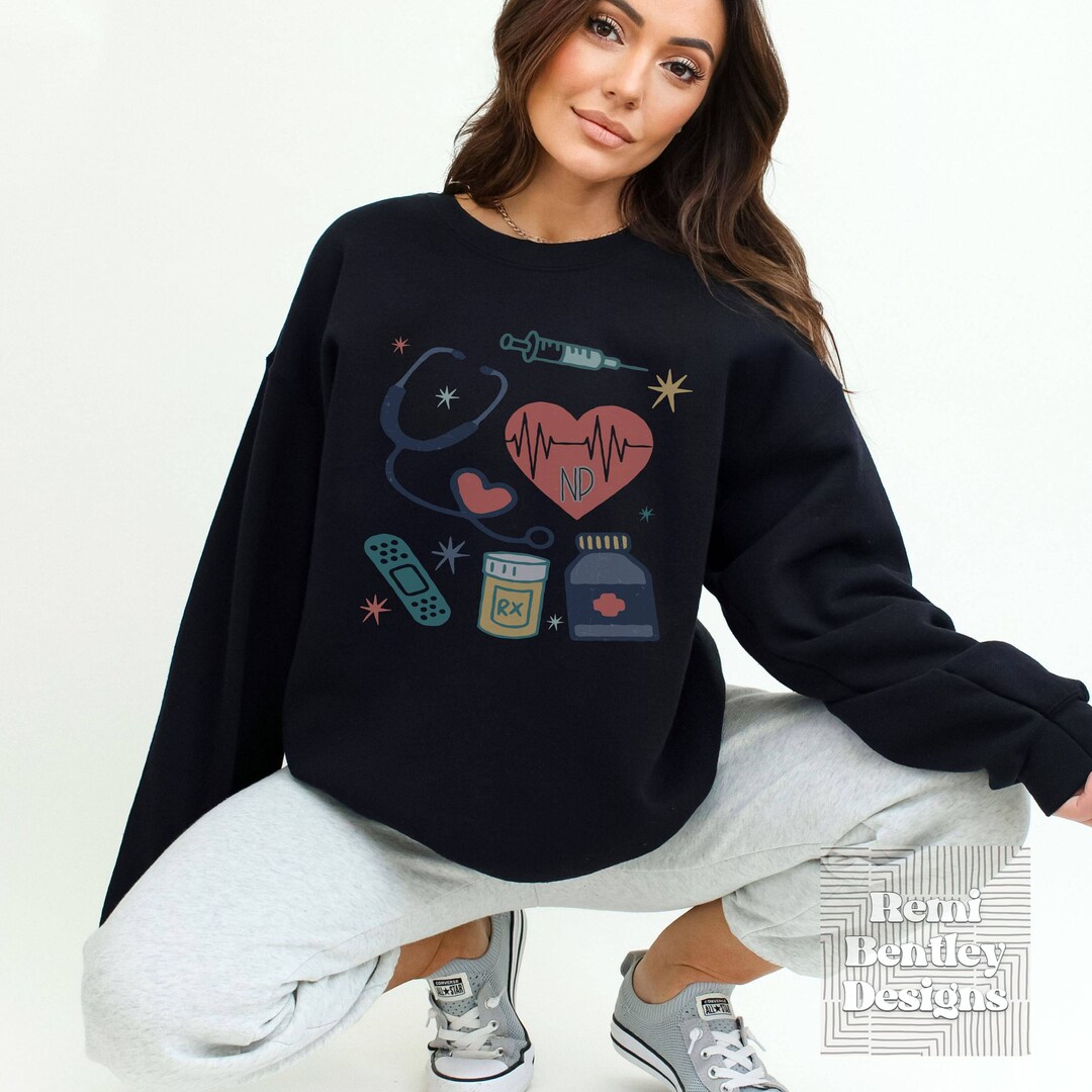 Nurse Practitioner Pastel Collage Sweatshirt. Pediatric NP Shirt ...