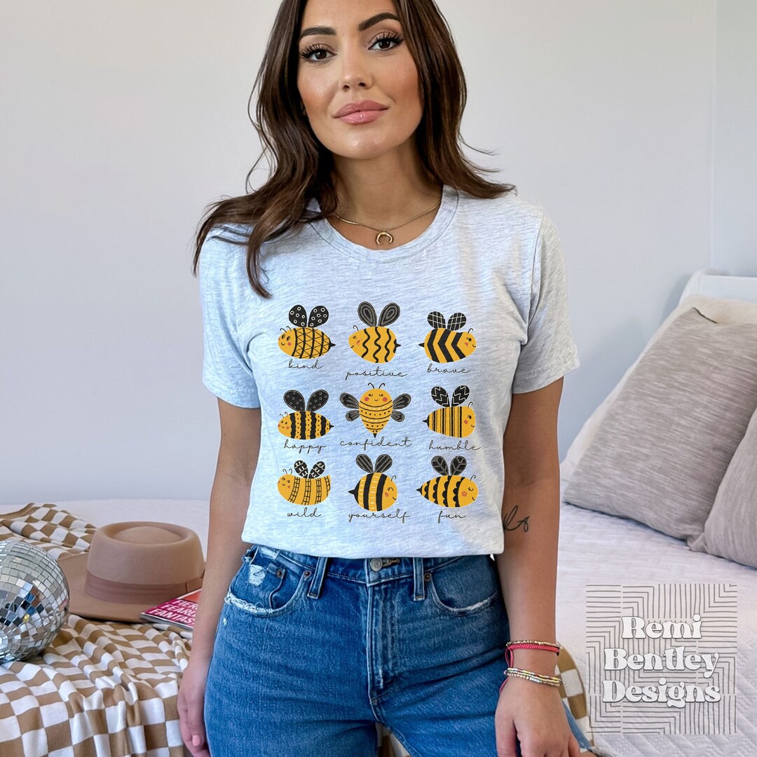 Bee Positivity Shirt Bee Lover Gift. Cute Bee T-shirt Gift for Teacher ...