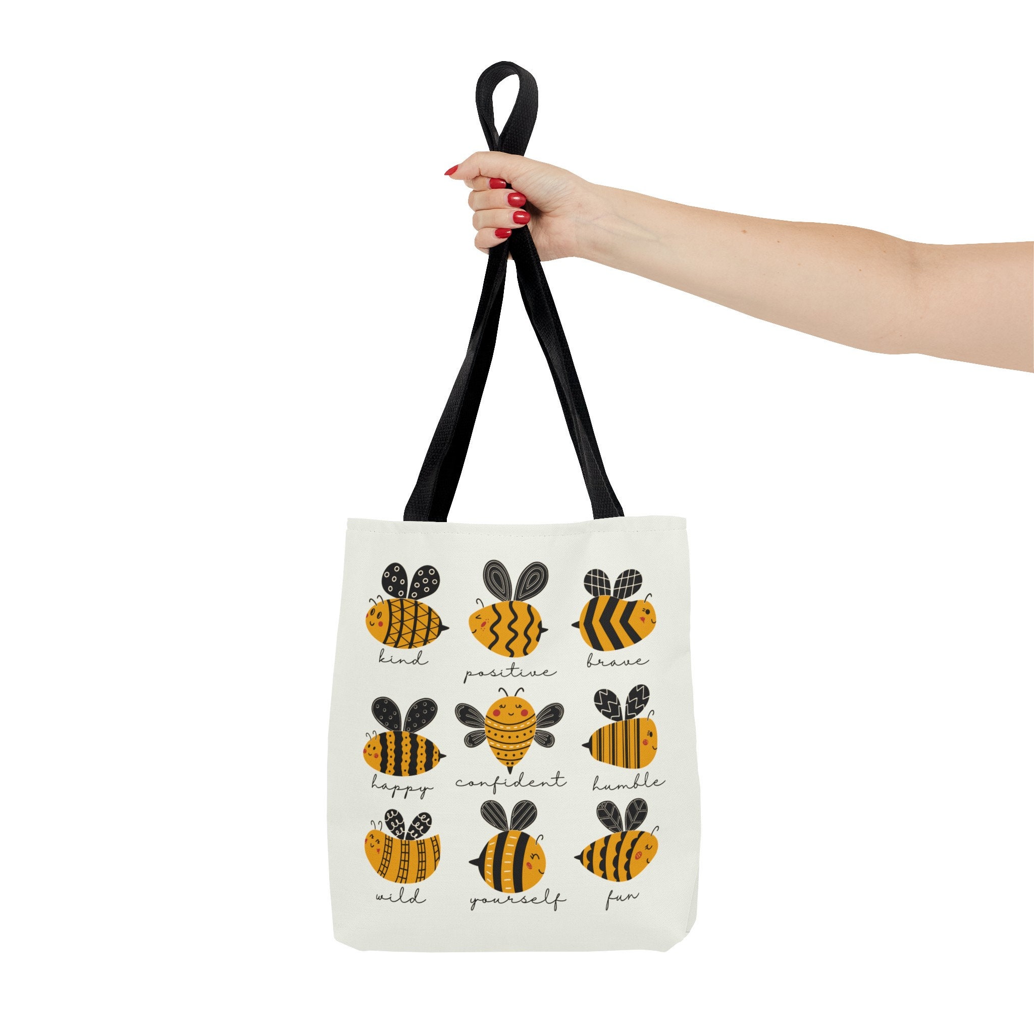 Inspirational Bee Positivity Tote Bag. Bee Lover Gift. Cute Bag for ...