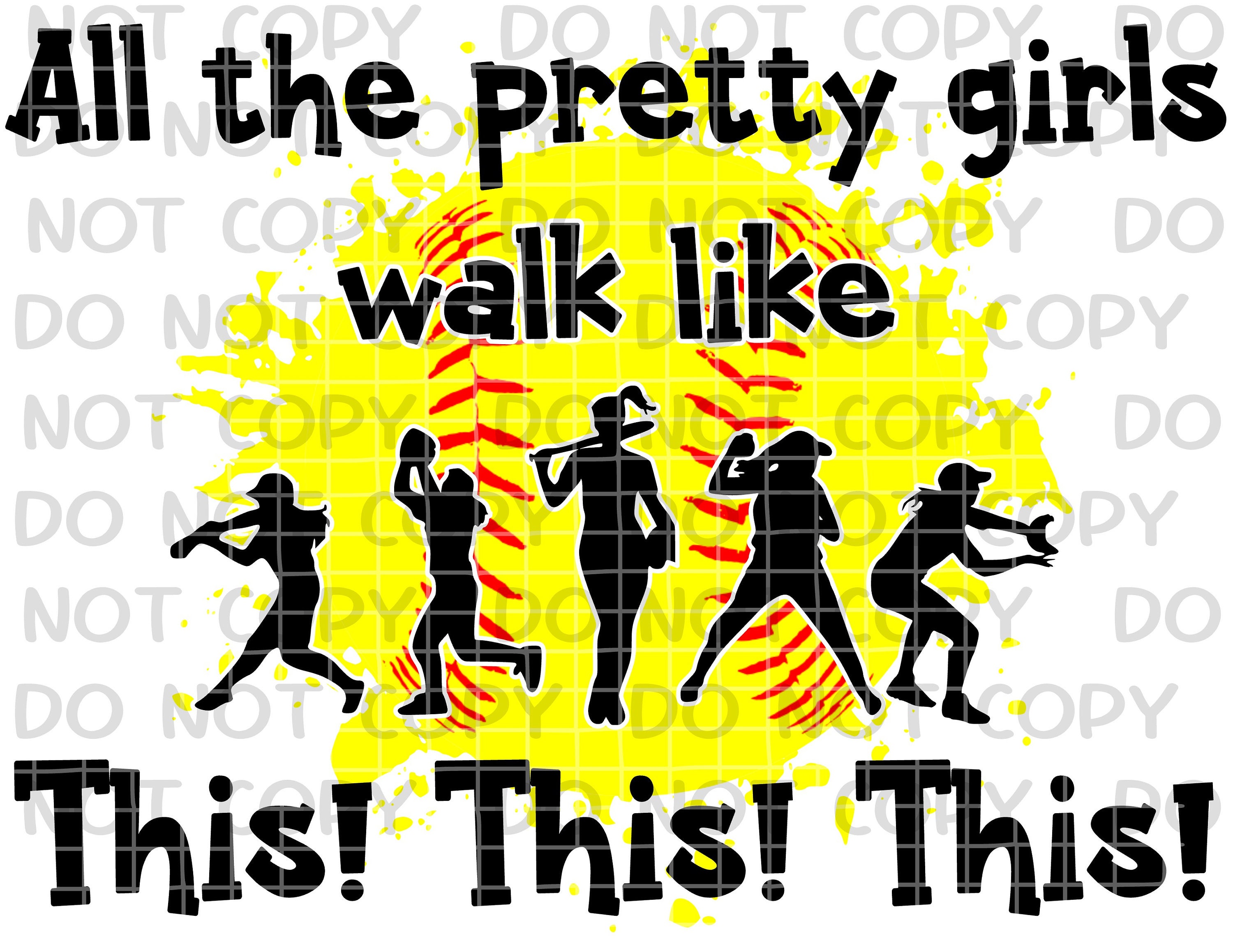 All the Pretty Girls Softball Design - Etsy