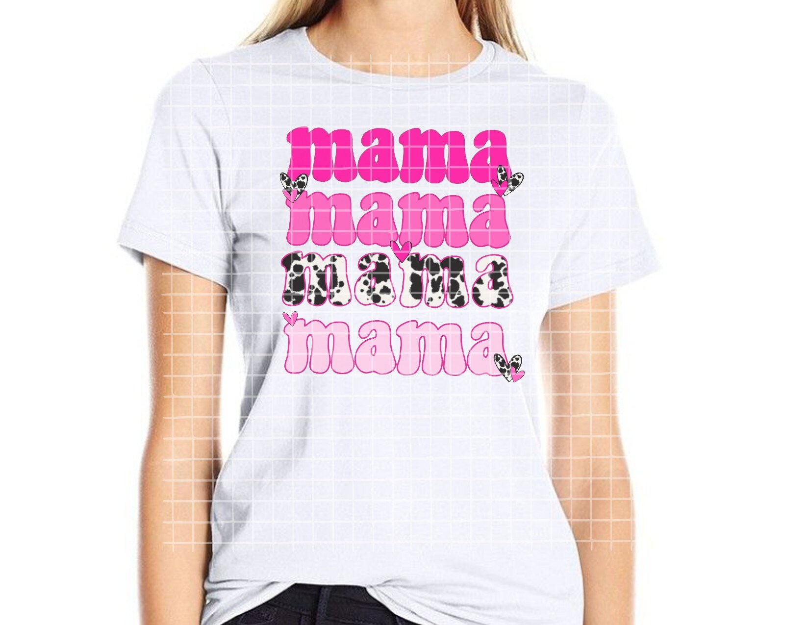 Hot Pink Mama Cow Design - Etsy