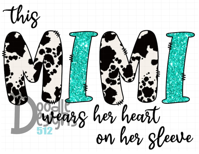 This Mimi Wears Her Heart on Her Sleeve - Etsy