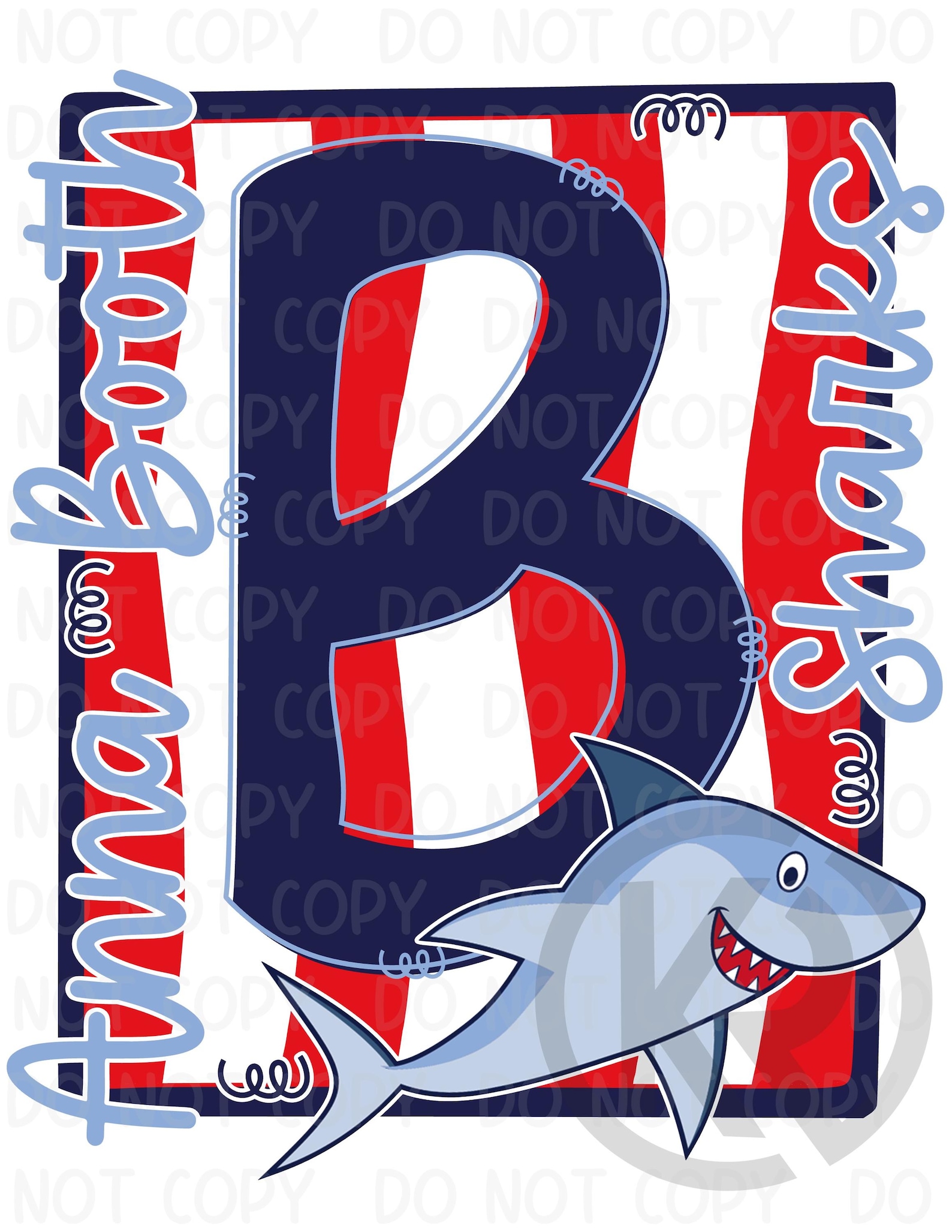 Anna Booth Elementary Sharks Design - Etsy