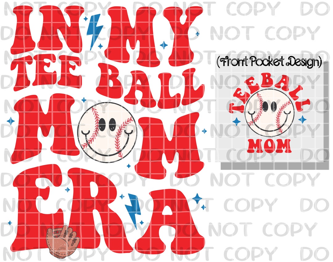 In My Tee Ball Mom Era With Front Pocket Design - Etsy