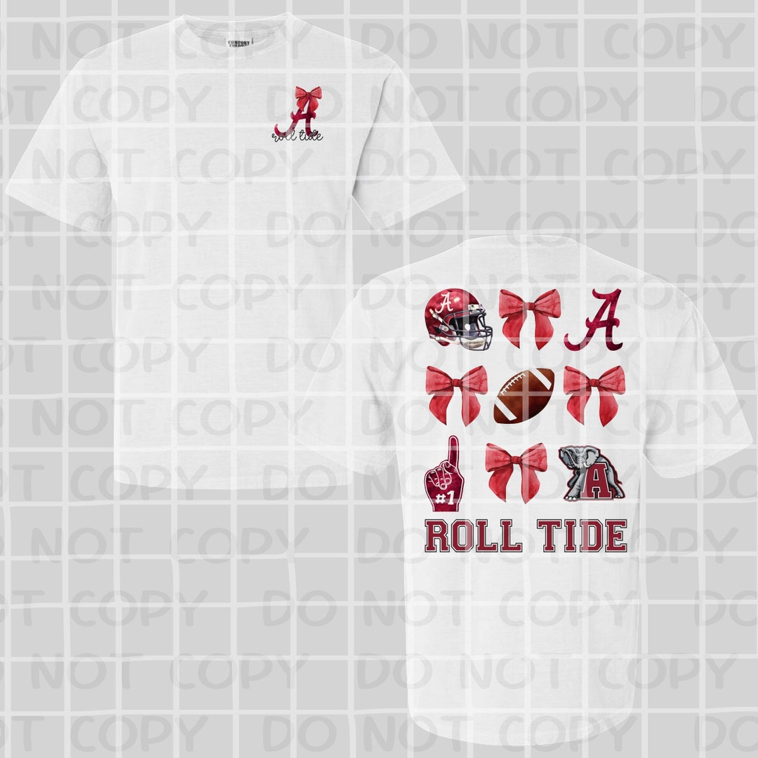 Alabama Watercolor Bow Design With Front Pocket - Etsy