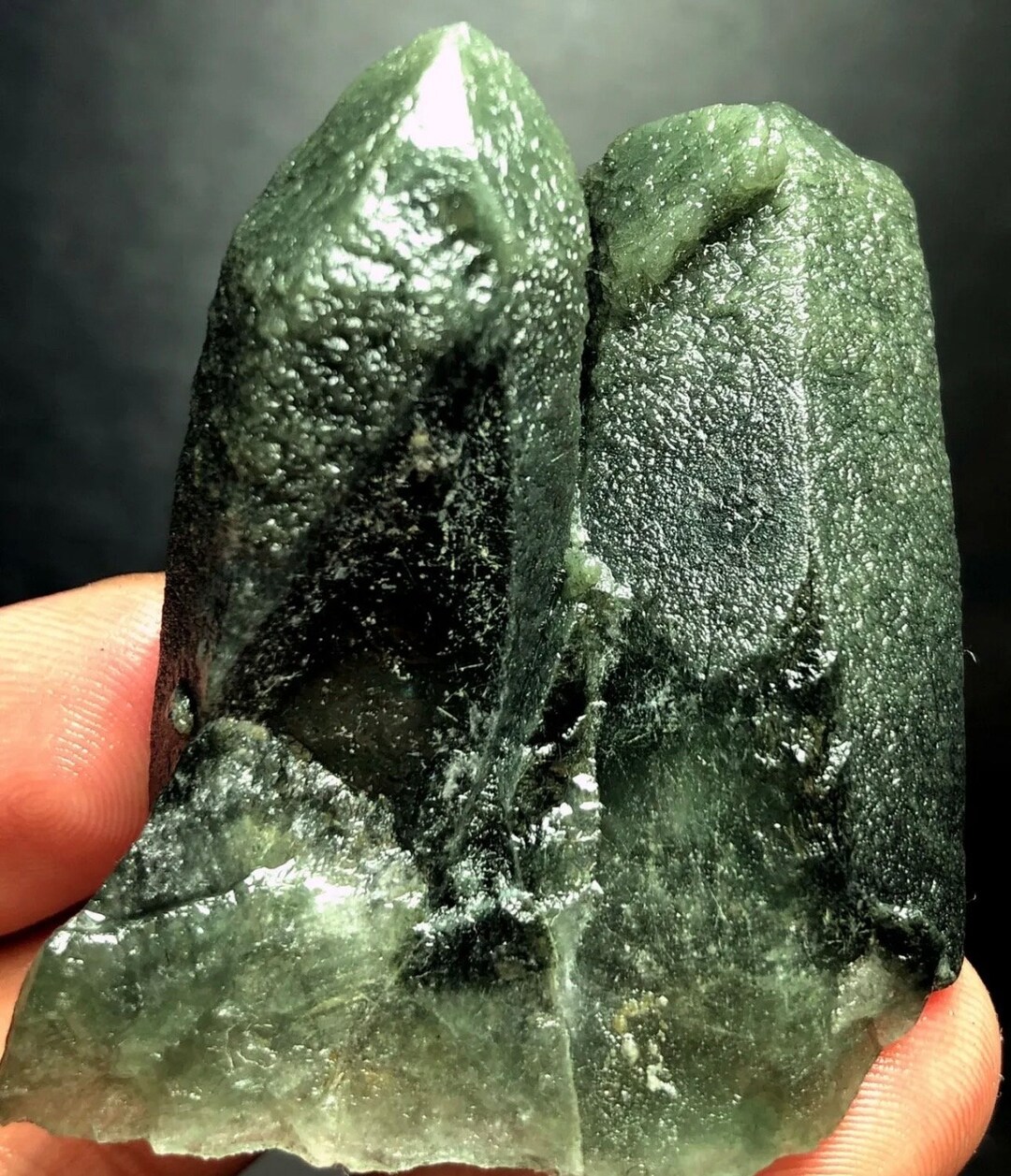 75 Grams Beautiful Green Hedenbergite Included Prase Quartz From Inner ...